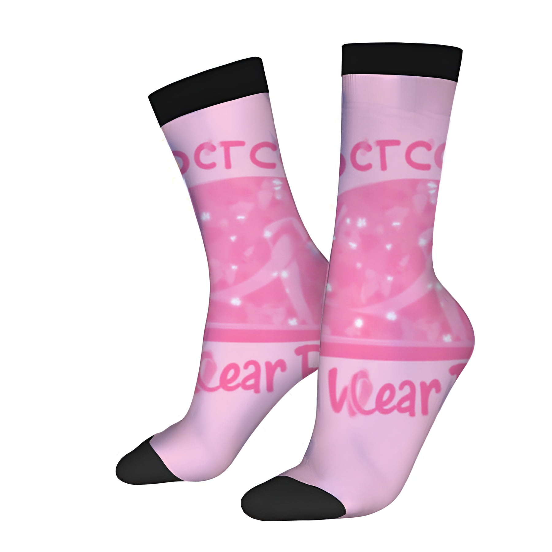 Four Seasons Universal Socks - 2 Pairs of Trendy Unisex Socks with Pink ...