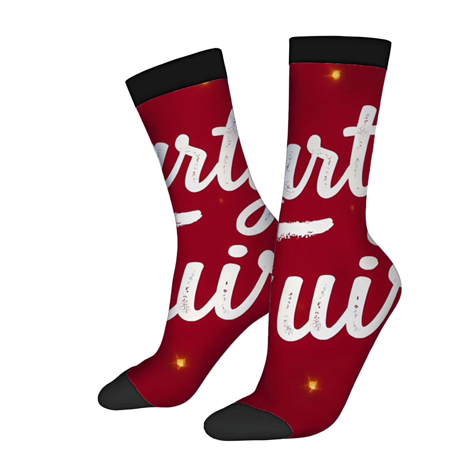 Four Seasons Universal Socks - 2 Pairs of Trendy Unisex Socks with Red ...