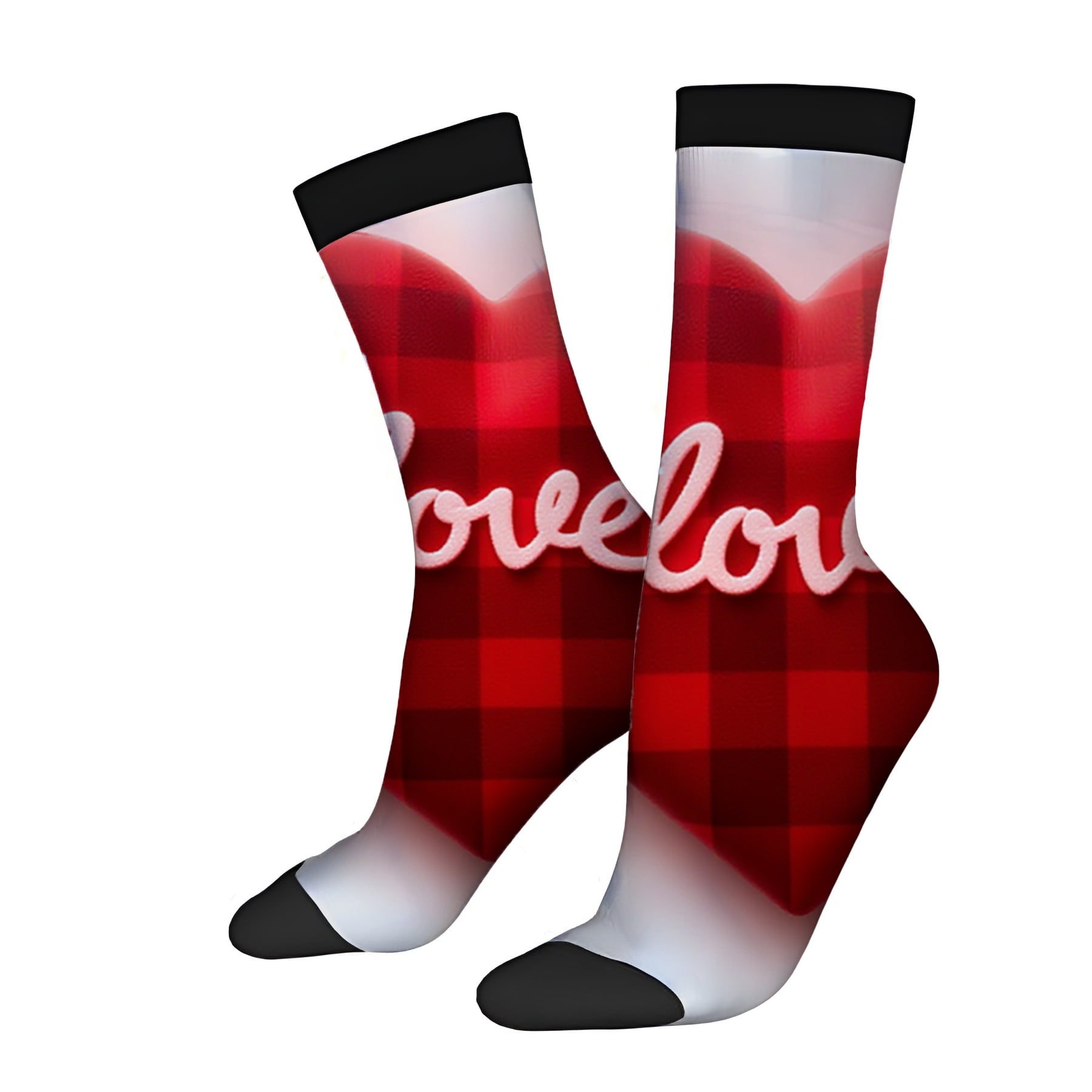 Four Seasons Universal Socks - 2 Pairs of Trendy Unisex Socks with Red ...