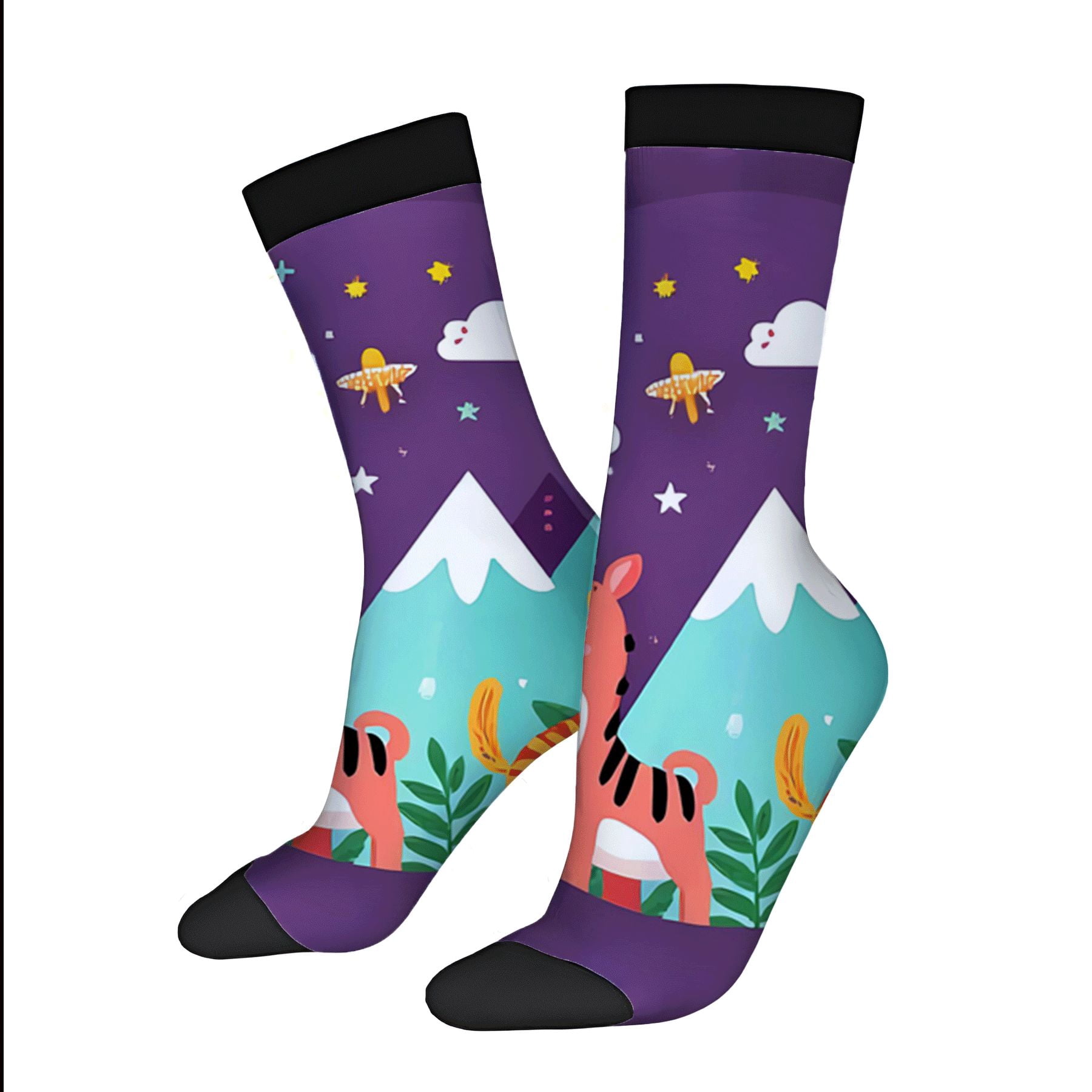 Four Seasons Universal Socks - 2 Pairs of Trendy Unisex Socks with ...