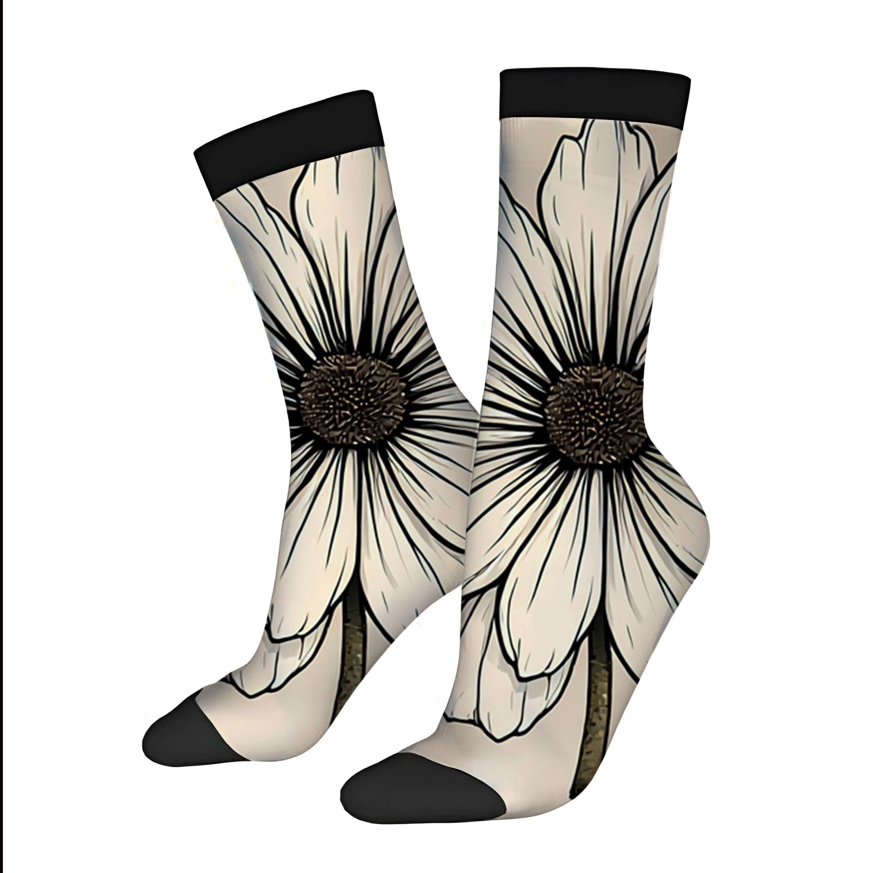 Four Seasons Universal Socks - 2 Pairs of Unisex Trendy Floral Design ...