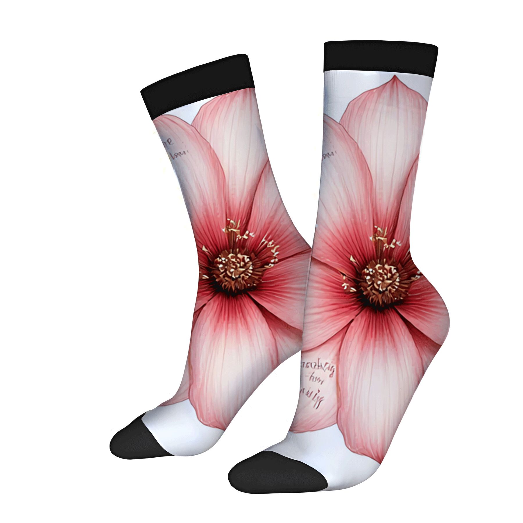 Four Seasons Universal Socks - 2 Pairs of Unisex Trendy Floral Design ...