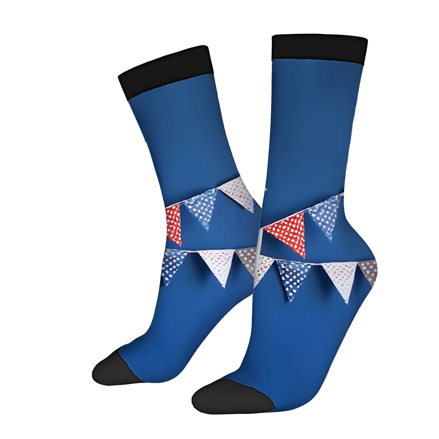 Four Seasons Universal Socks - 2 Pairs of Unisex Trendy Socks with Blue ...