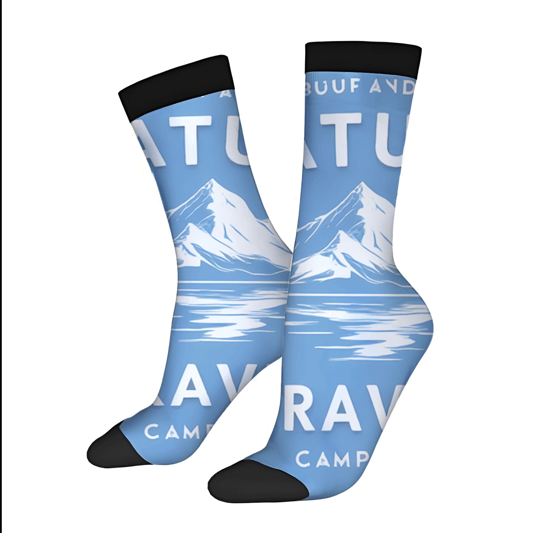 Four Seasons Universal Socks 2 Pairs of Unisex Trendy Socks with Blue ...