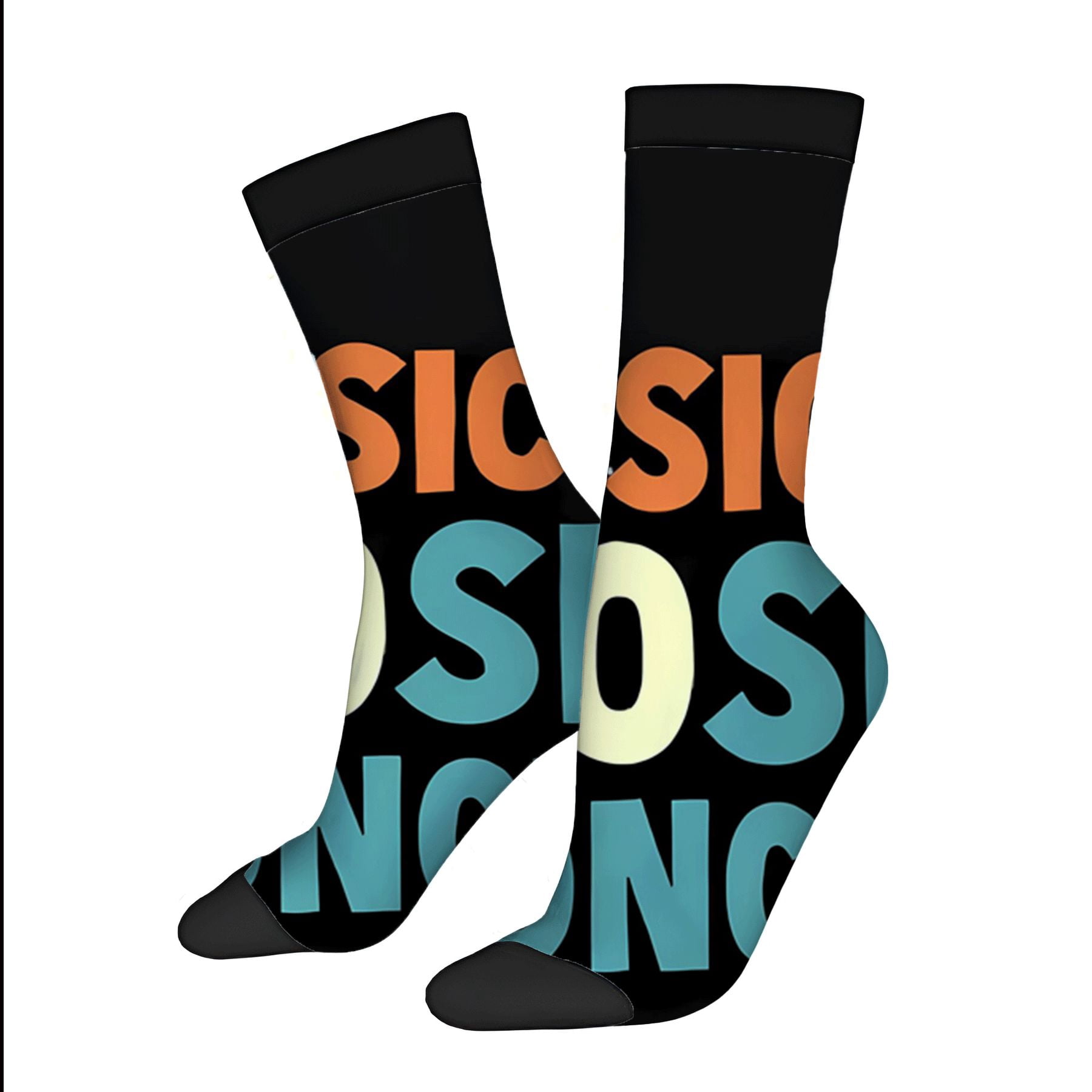 Four Seasons Universal Socks - 2 Pairs of Unisex Trendy Socks with Bold ...