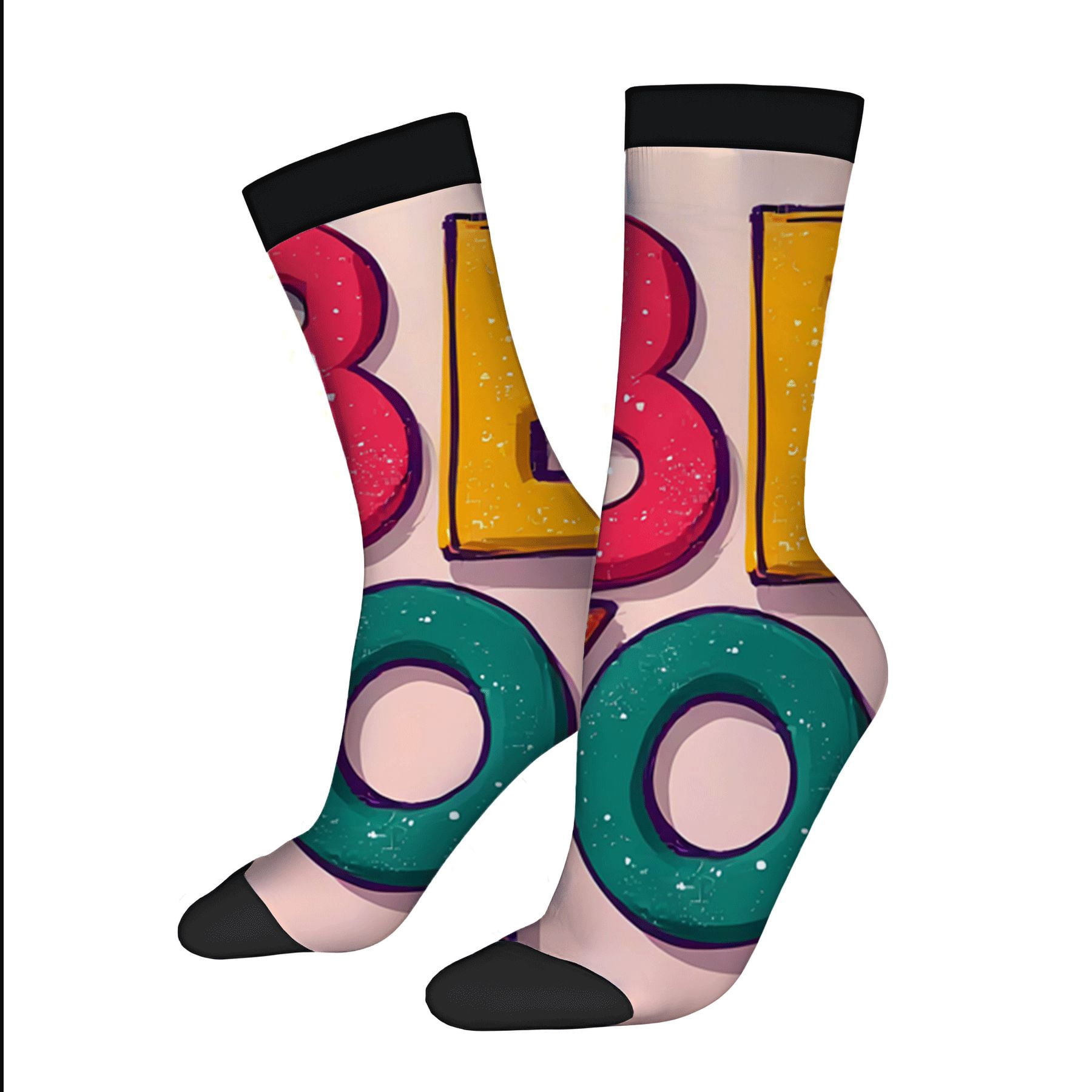 Four Seasons Universal Socks - 2 Pairs of Unisex Trendy Socks with Bold ...