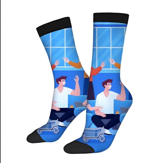 Four Seasons Universal Socks - 2 Pairs of Unisex Trendy Socks with ...