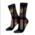 Four Seasons Universal Socks 2 Pairs of Unisex Trendy Socks with Colorful Skateboard Pattern on ...