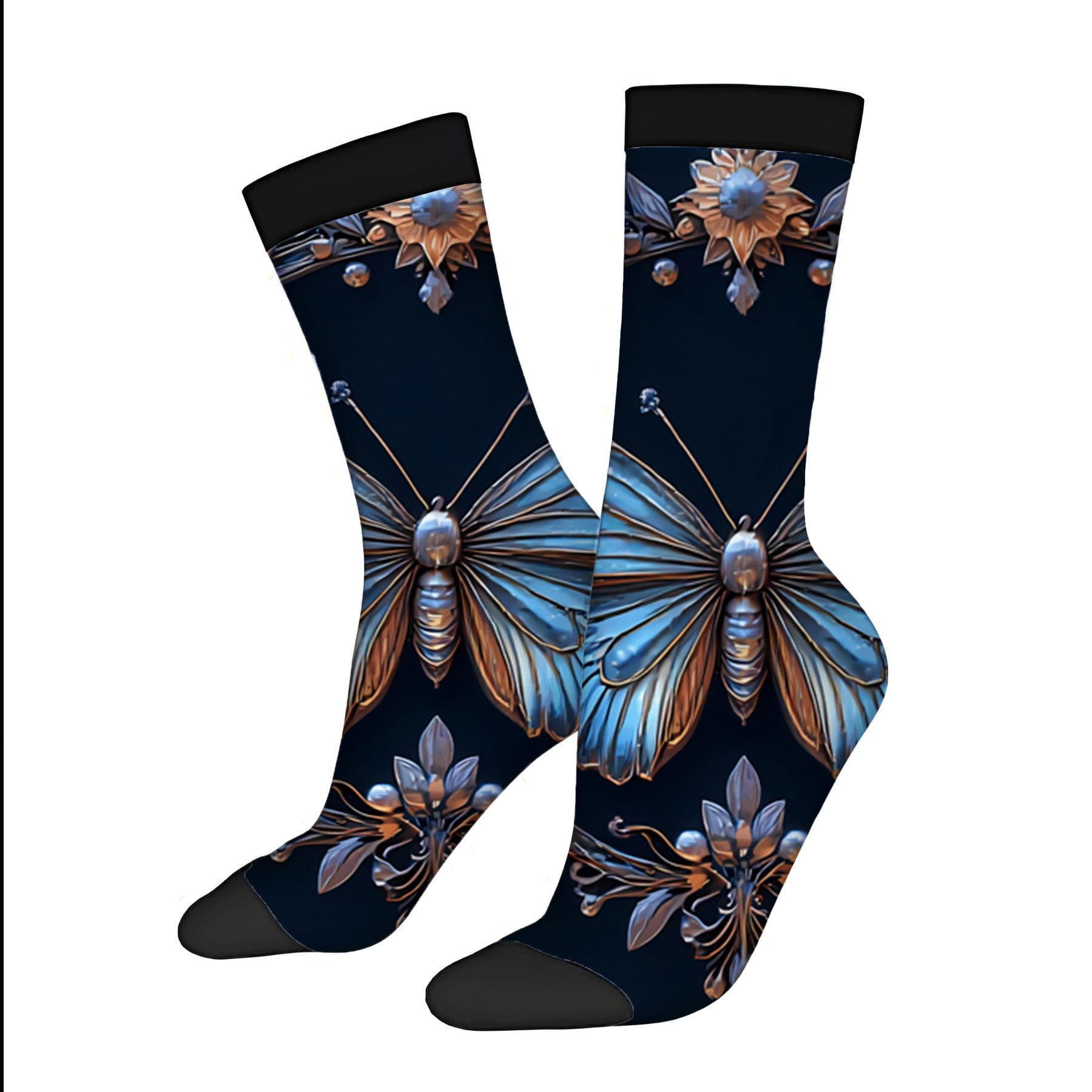 Four Seasons Universal Socks 2 Pairs of Unisex Trendy Socks with Dark ...