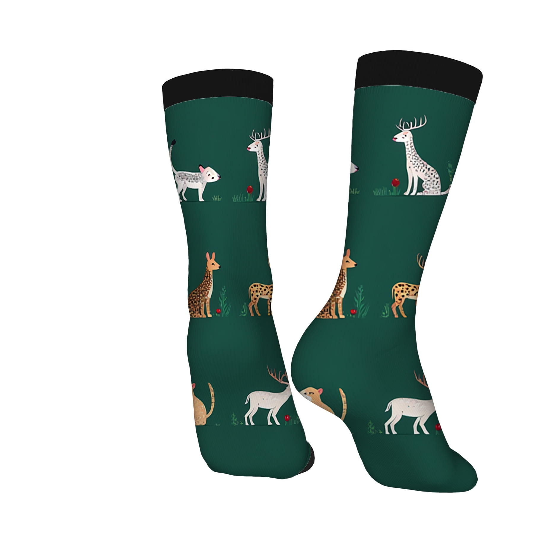 Four Seasons Universal Socks - 2 Pairs of Unisex Trendy Socks with Dark ...