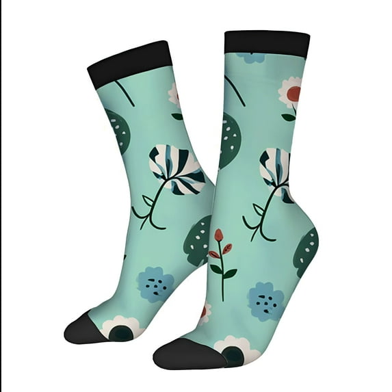 Four Seasons Universal Socks 2 Pairs of Unisex Trendy Socks with Floral ...