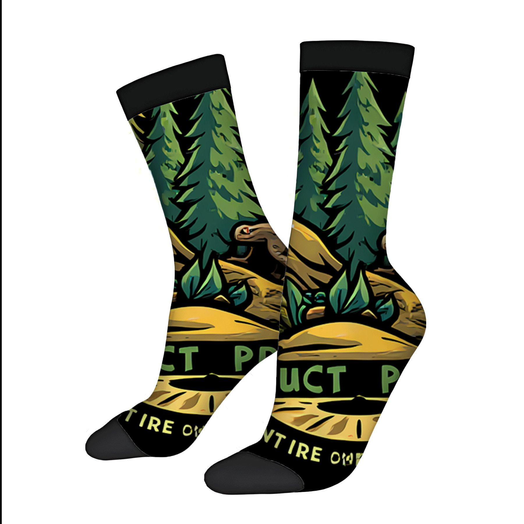 Four Seasons Universal Socks 2 Pairs of Unisex Trendy Socks with Forest ...