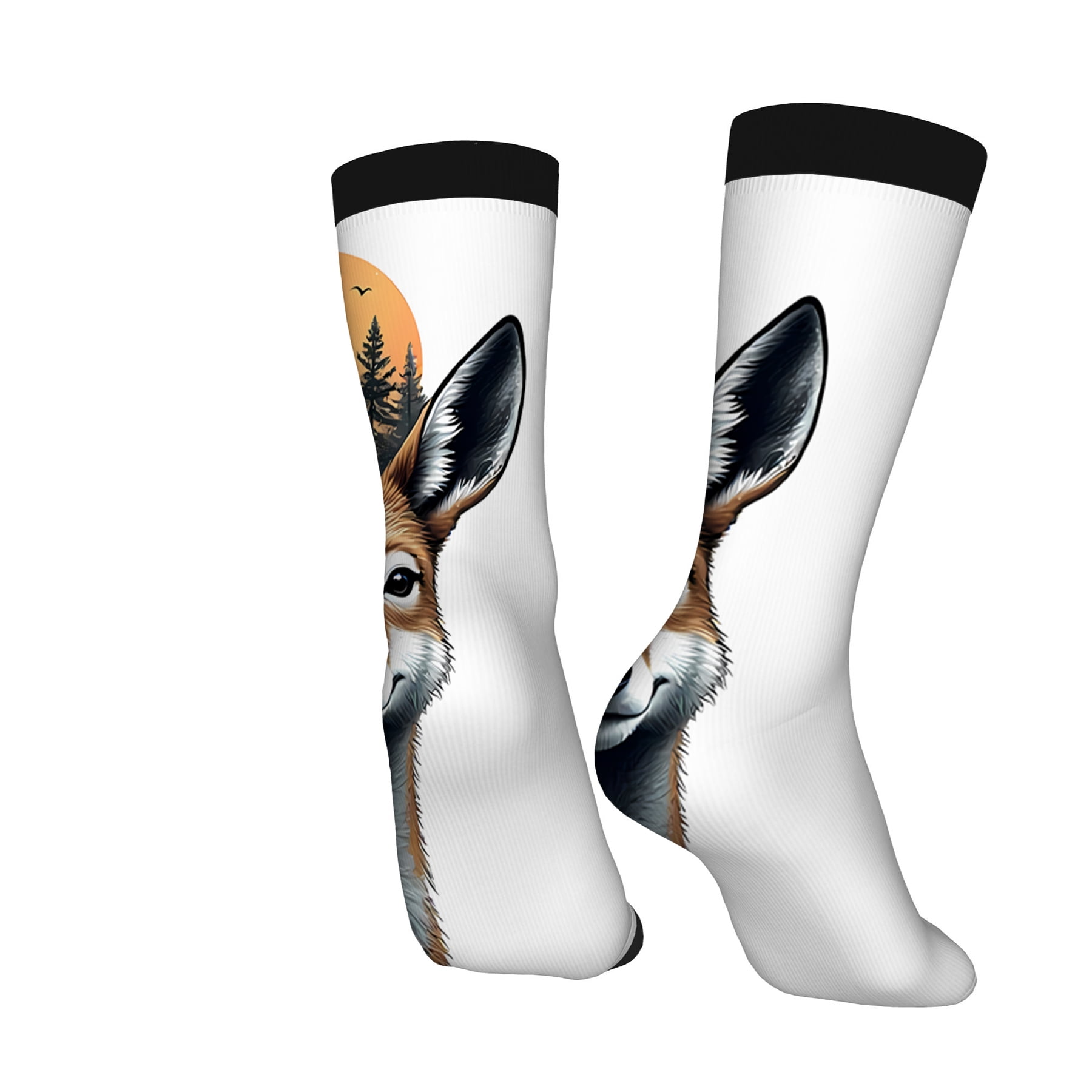 Four Seasons Universal Socks - 2 Pairs of Unisex Trendy Socks with Fox ...