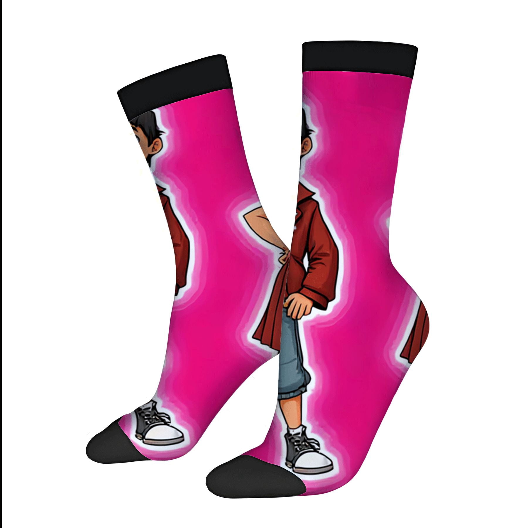 Four Seasons Universal Socks - 2 Pairs of Unisex Trendy Socks with Fun ...