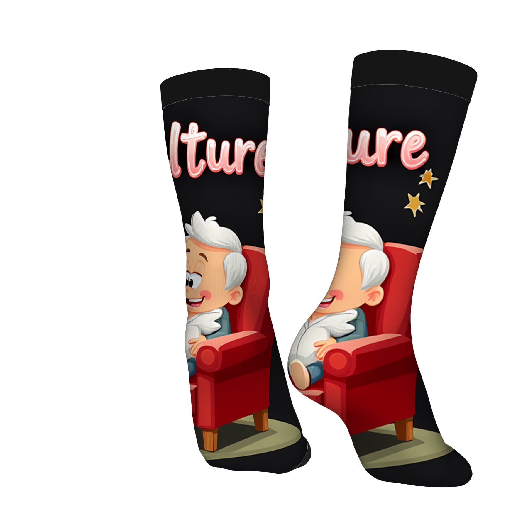 Four Seasons Universal Socks - 2 Pairs of Unisex Trendy Socks with Fun ...