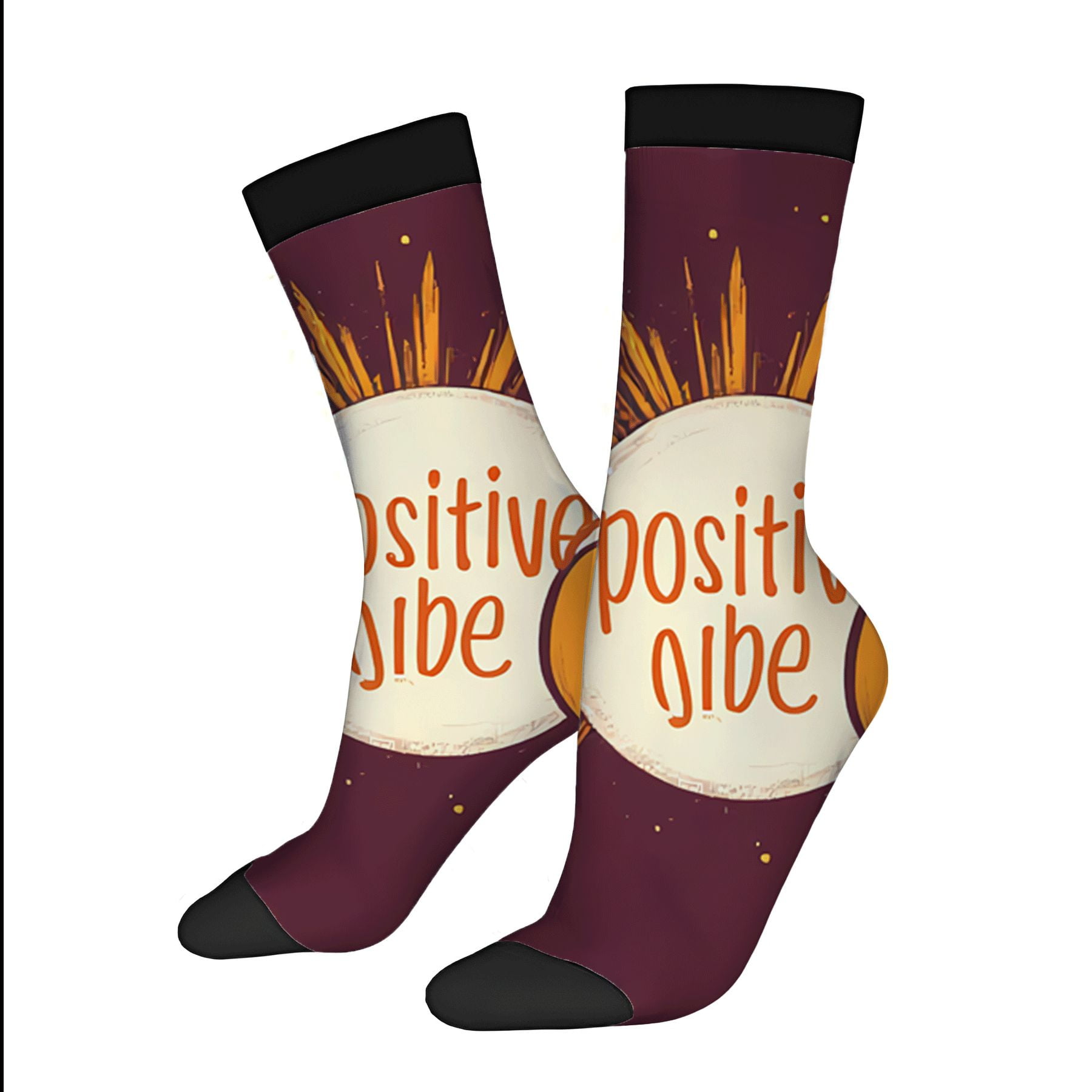 Four Seasons Universal Socks 2 Pairs of Unisex Trendy Socks with Maroon ...