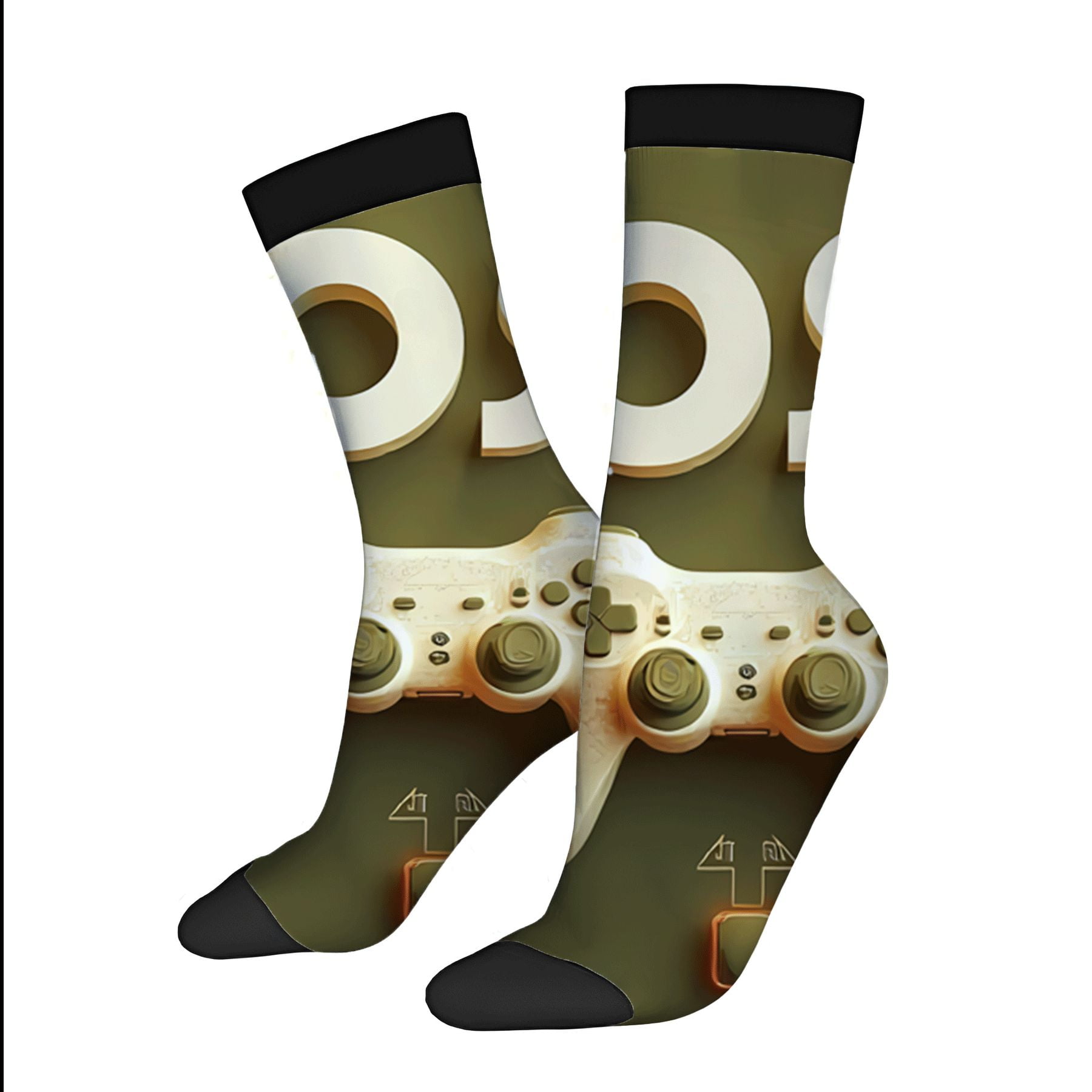 Four Seasons Universal Socks 2 Pairs of Unisex Trendy Socks with Olive ...