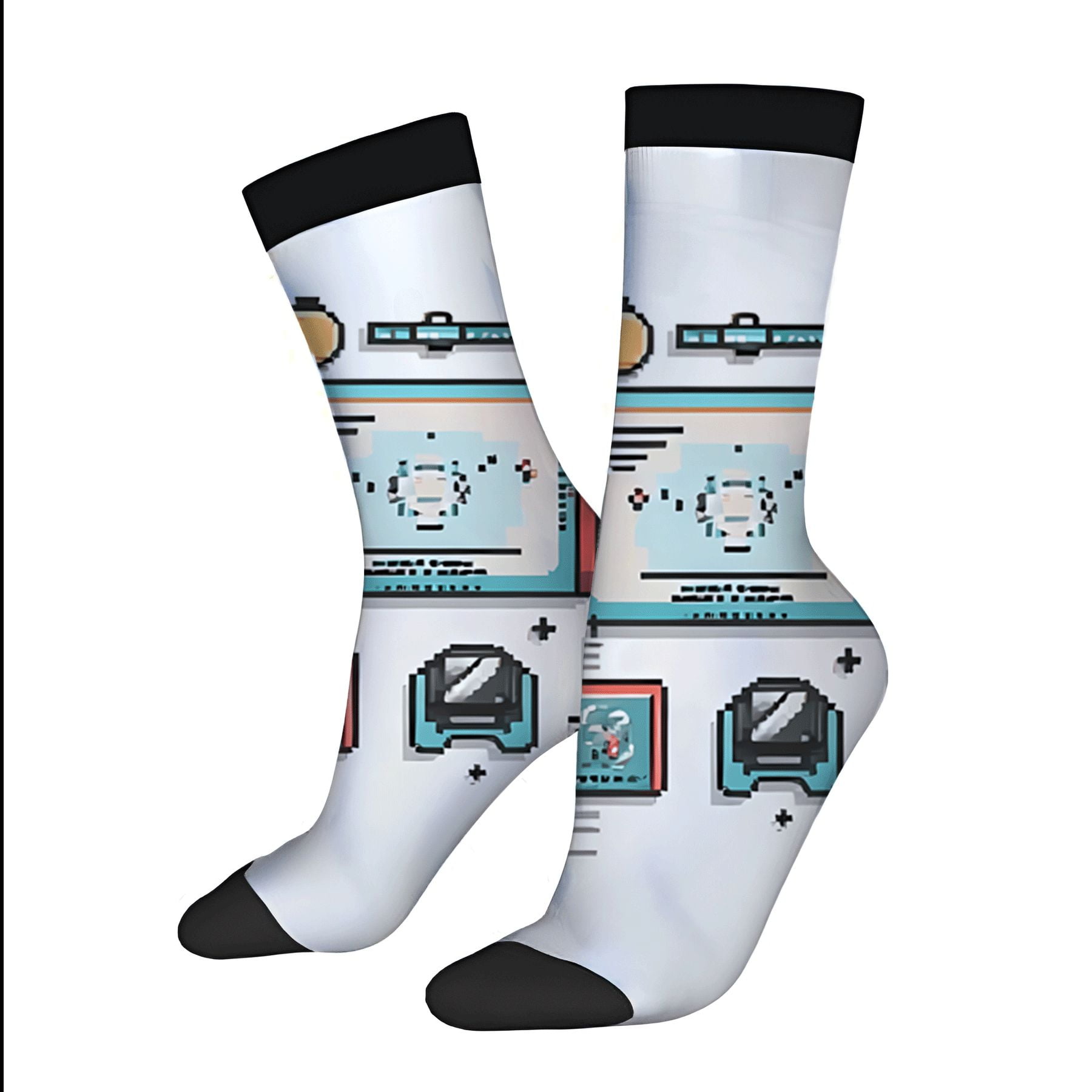 Four Seasons Universal Socks 2 Pairs of Unisex Trendy Socks with Pixel ...