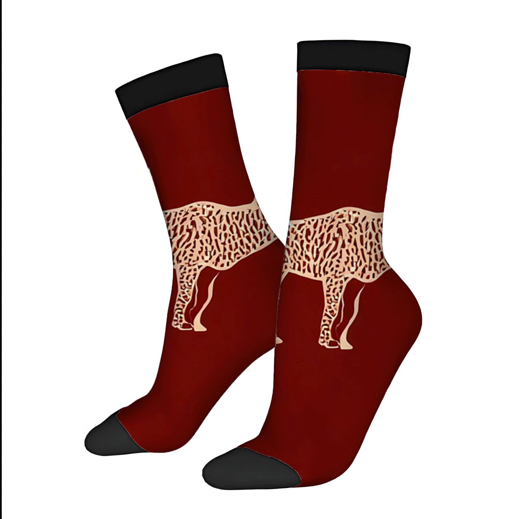 Four Seasons Universal Socks - 2 Pairs of Unisex Trendy Socks with Red ...