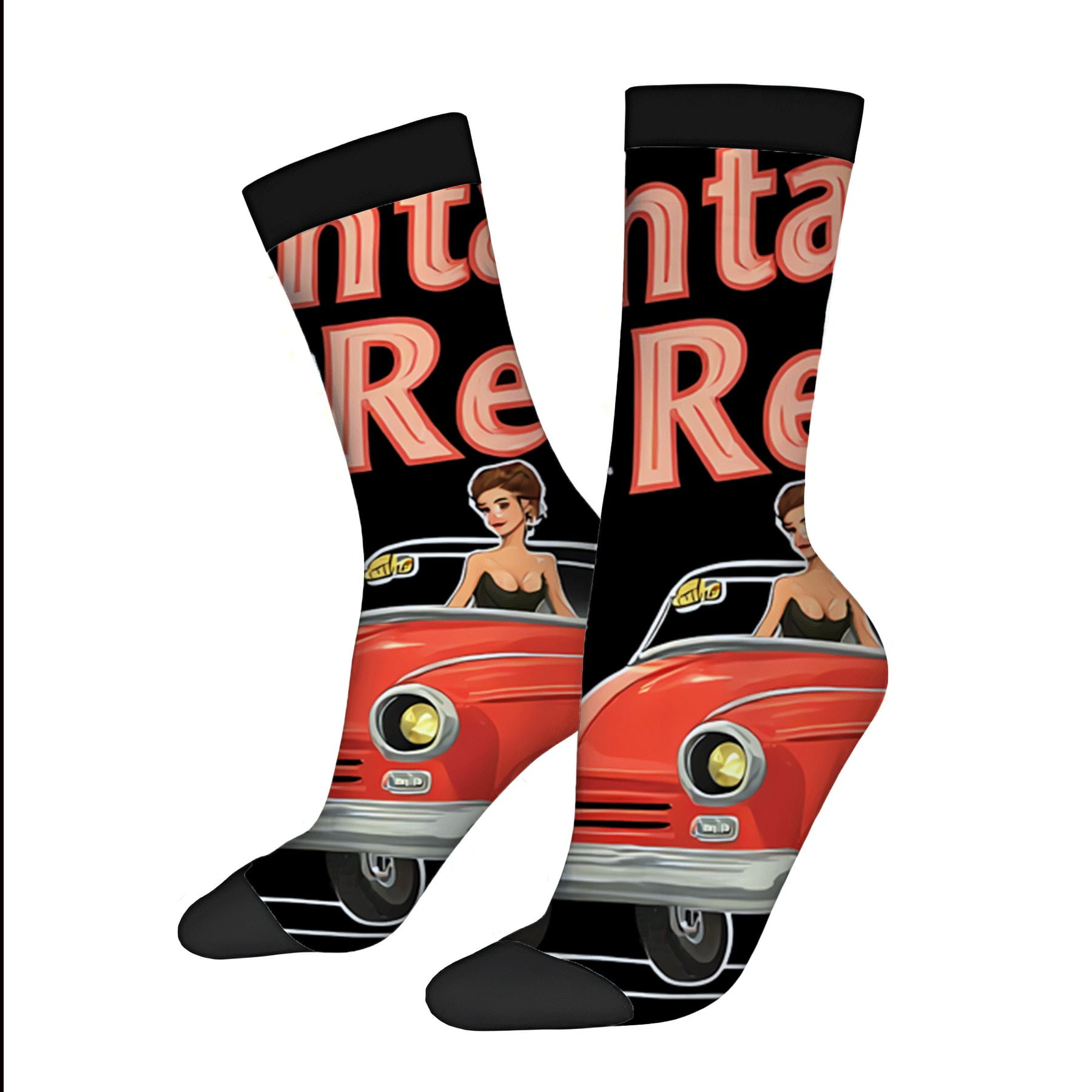 Four Seasons Universal Socks 2 Pairs of Unisex Trendy Socks with Retro ...