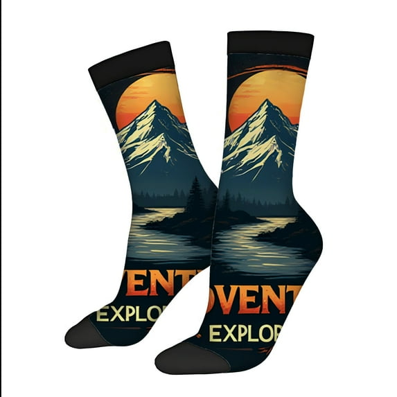 Four Seasons Universal Socks 2 Pairs of Unisex Trendy Socks with Scenic ...