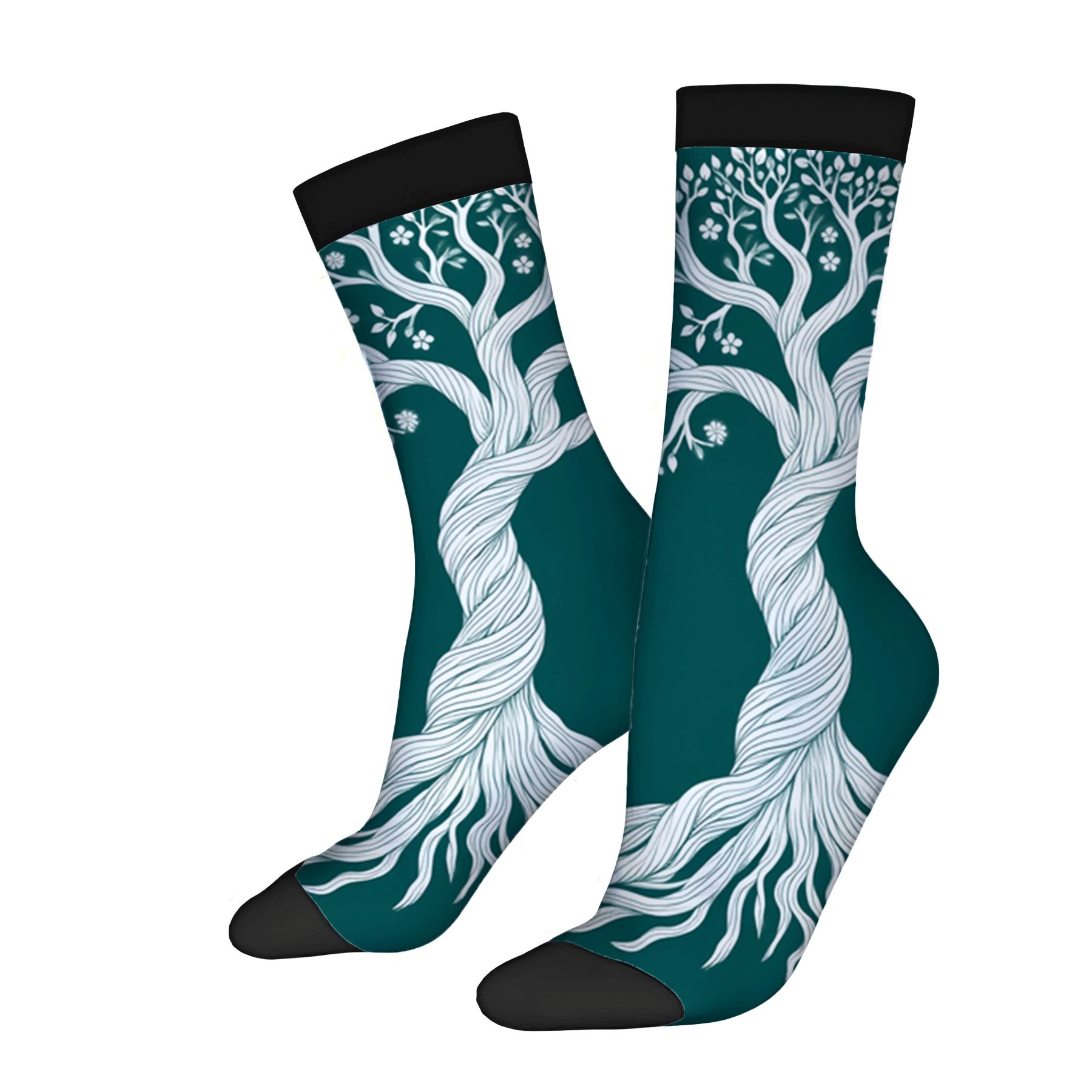 Four Seasons Universal Socks - 2 Pairs of Unisex Trendy Socks with Teal ...