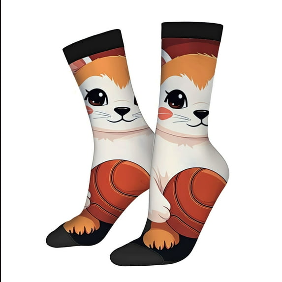 Four Seasons Universal Socks 2 Pairs of Whimsical Cartoon Animal Design ...