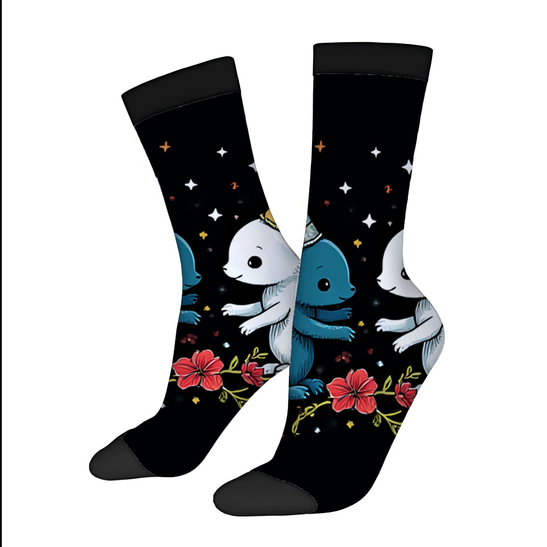 Four Seasons Universal Socks 2 Pairs of Whimsical Cartoon Creatures ...