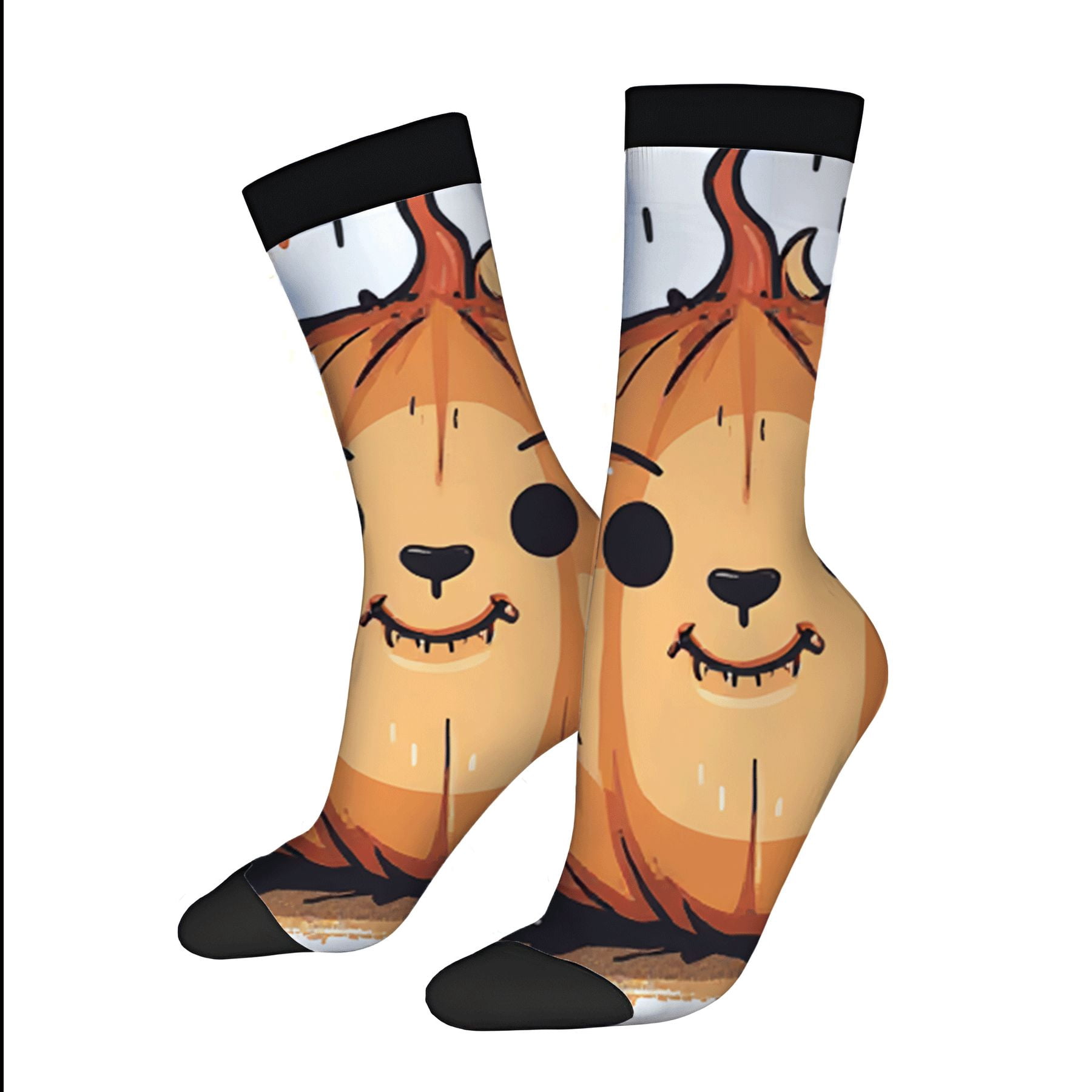 Four Seasons Universal Socks - 2 Pairs of Whimsical Cartoon Pumpkin ...
