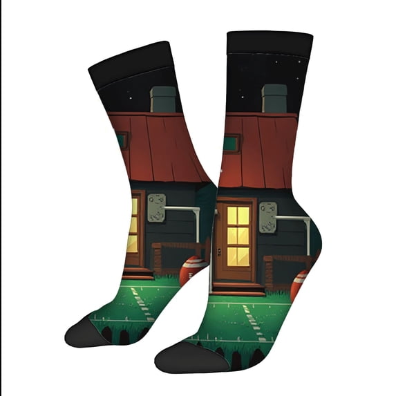 Four Seasons Universal Socks - 2 Pairs of Whimsical Cozy House Design ...