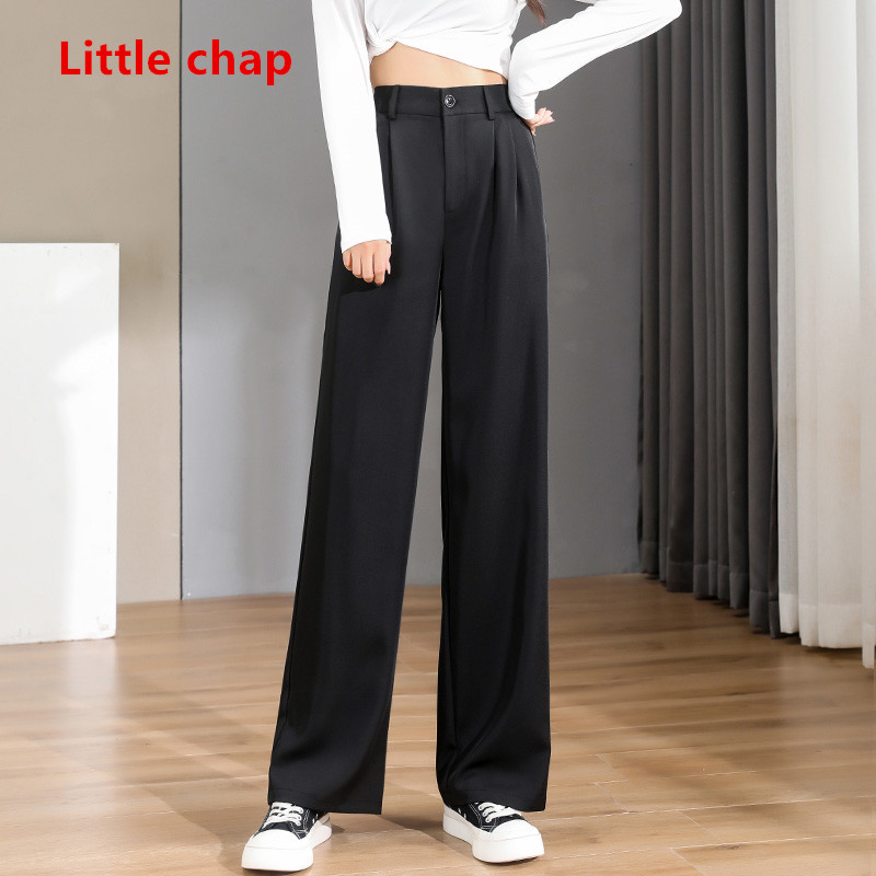 Four Seasons Women Chic Office Wear Straight Pants Vintage High Ladies ...