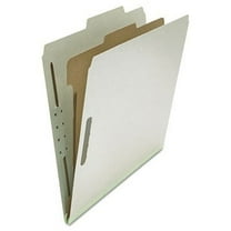 Four-Section Pressboard Classification Folders, 1 Divider, Letter Size ...