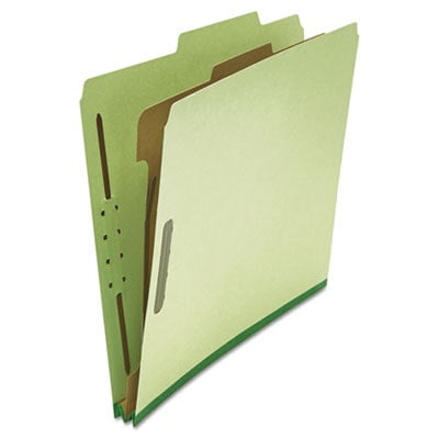 Four-Section Pressboard Classification Folders, 1 Divider, Letter Size ...