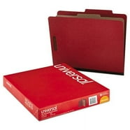 Four-Section Pressboard Classification Folders, 1 Divider, Letter Size ...