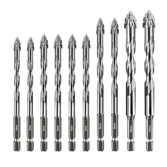 Four Serrated Eccentric Drill Bit for Ceramic Tile, Concrete, Glass ...