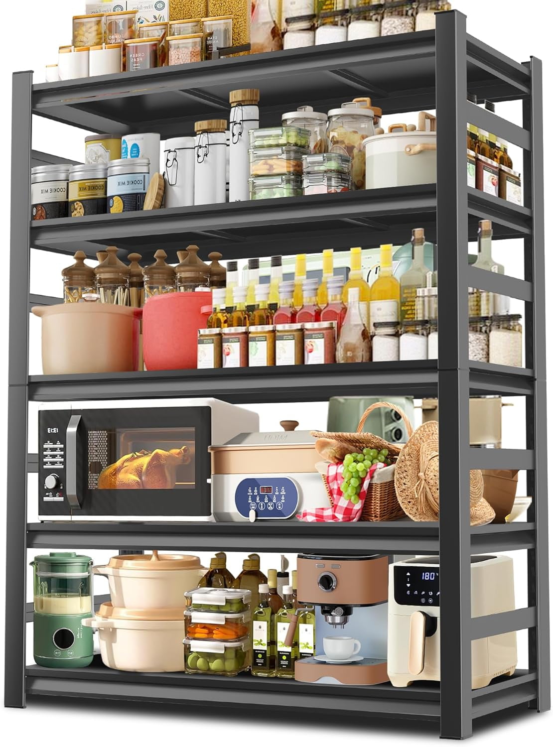 Four Shelf Commercial Kitchen Heavy Duty Storage Rack 62.99 x 35.43 x ...