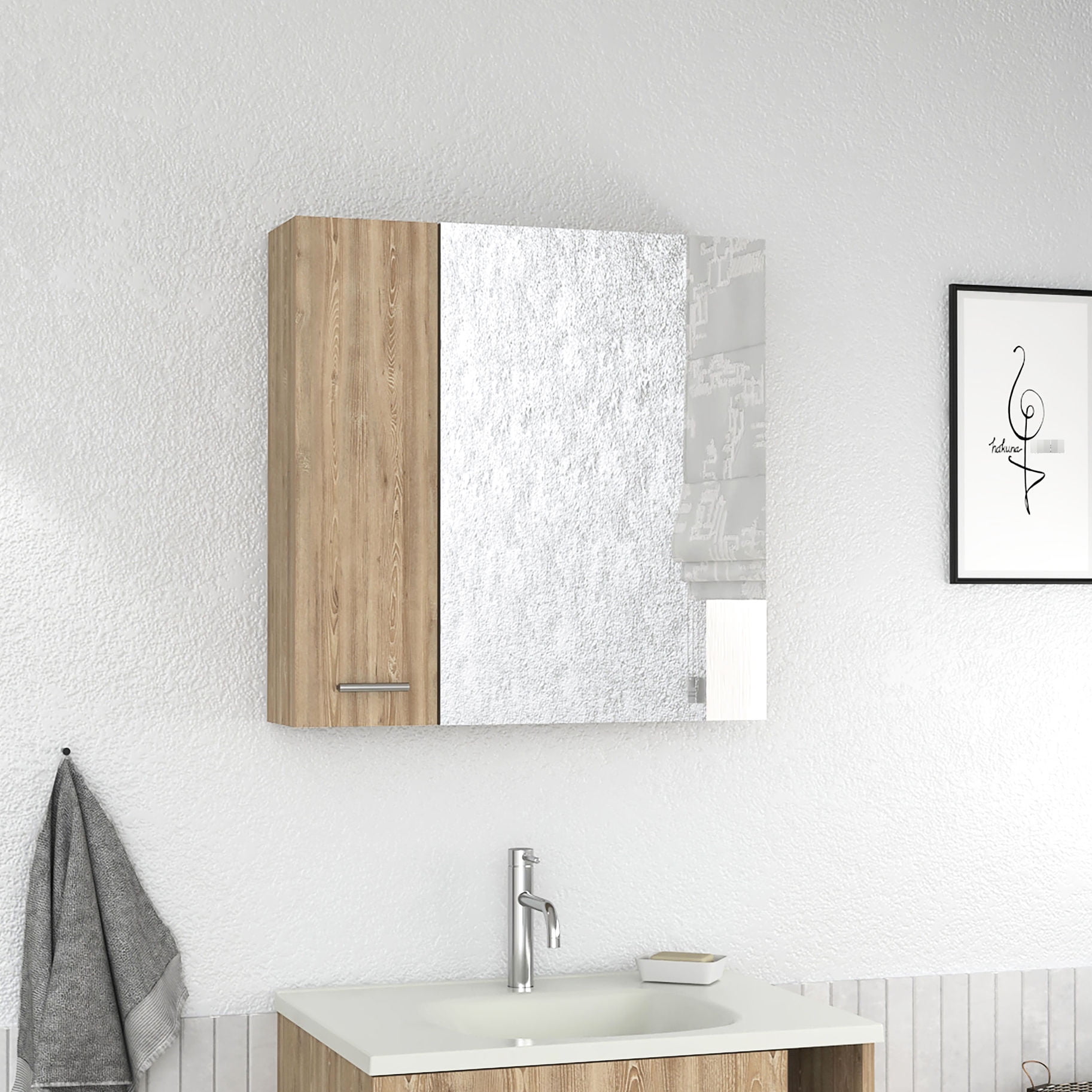 Four - Shelf Wall - Mounted Medicine Cabinet | Keep First - Aid Items ...