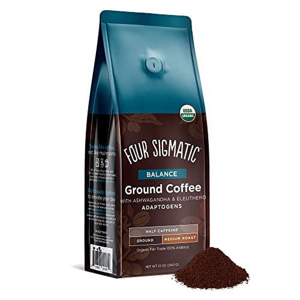 Four Sigmatic Adaptogen Ground Coffee - Medium Roast USDA Organic and ...