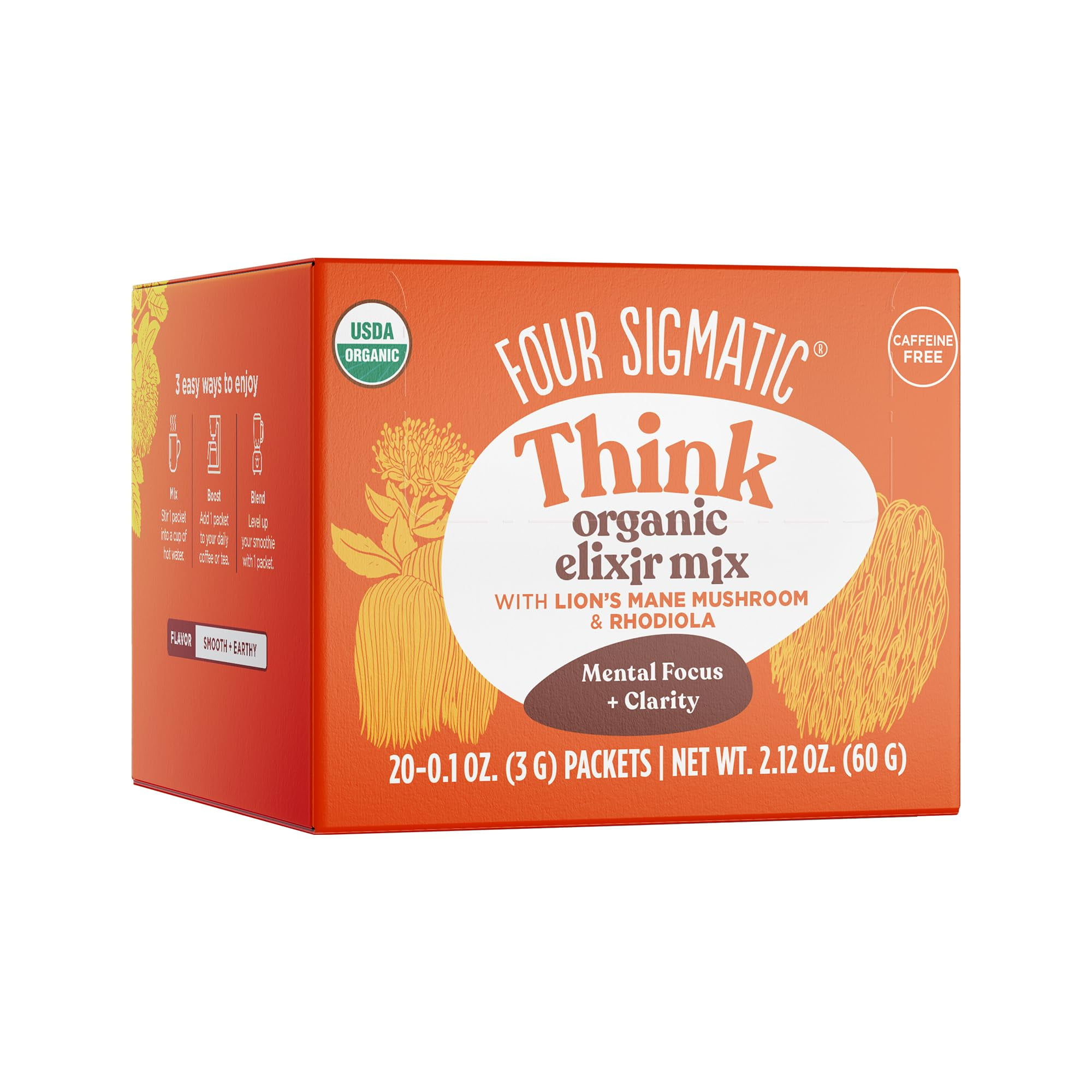 Four Sigmatic Lion's Mane Elixir Mushroom Coffee Alternative | Organic ...