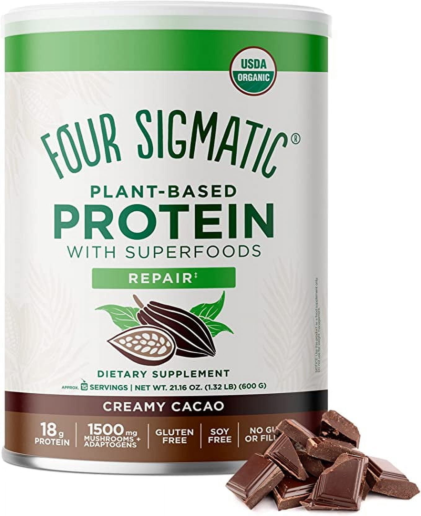 Four Sigmatic - Protein Plnt Bs Cacao - 1 Each-21.16 OZ - Walmart.com
