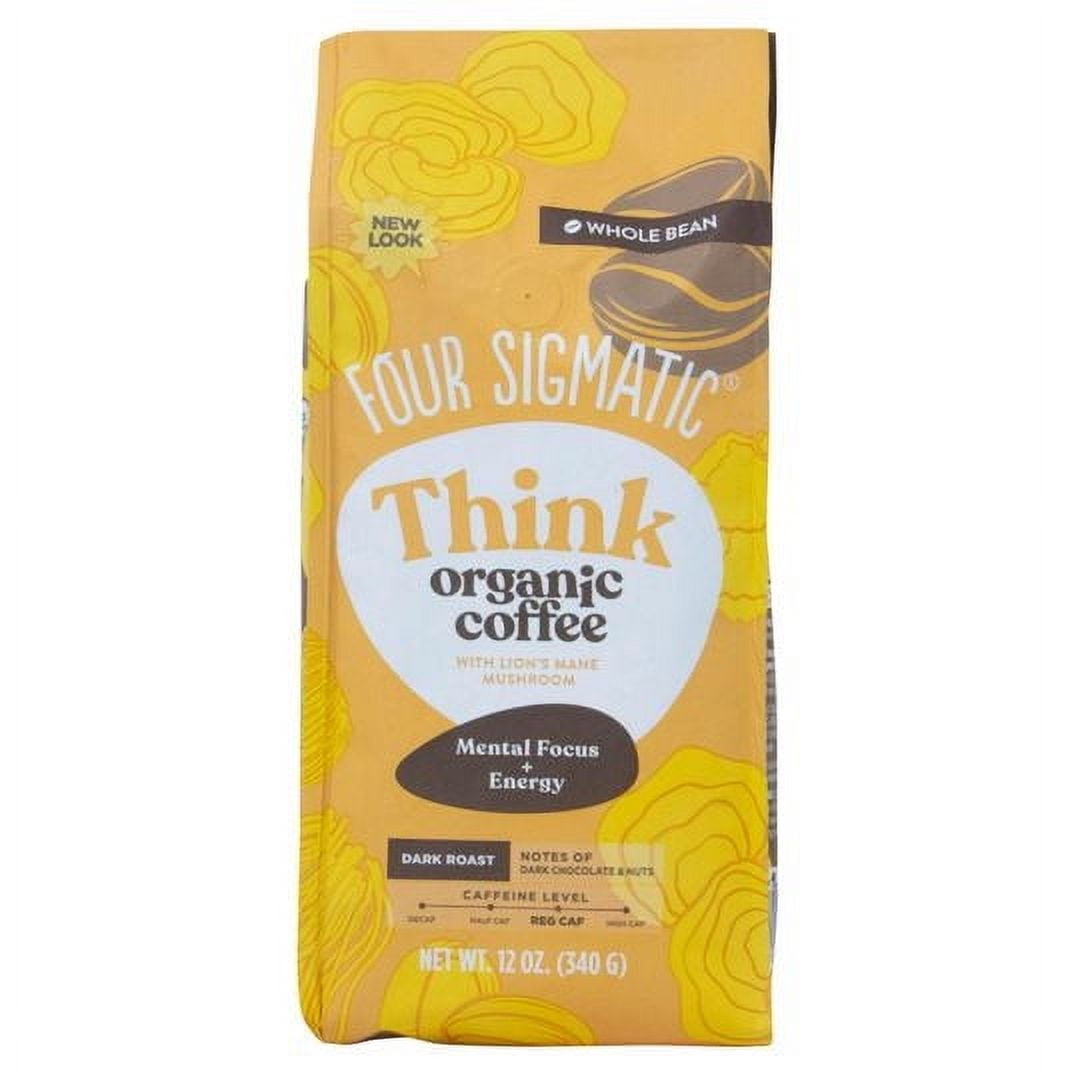 Four Sigmatic Think Coffee, Whole Bean, Organic - 12 oz - Walmart.com
