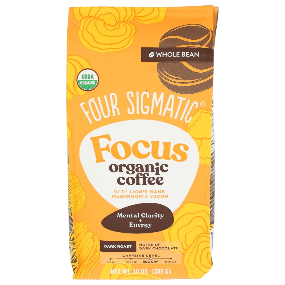Four Sigmatic Think Coffee Organic Whole Bean 12 oz with Mushrooms for ...