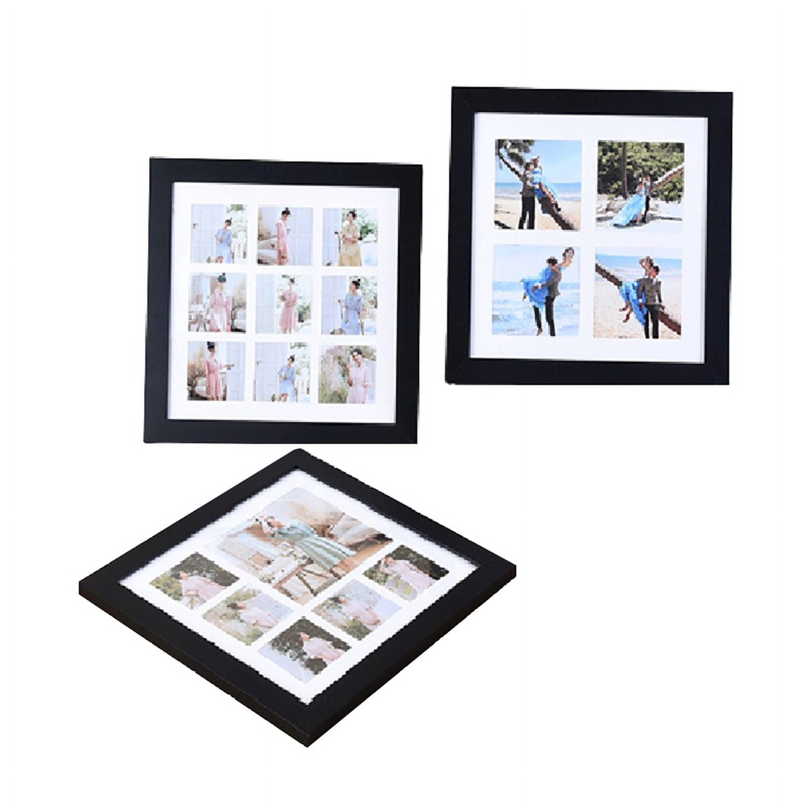 Four Six Nine Grid Photo Frames DIY Solid Wood Picture Frames - Walmart.com
