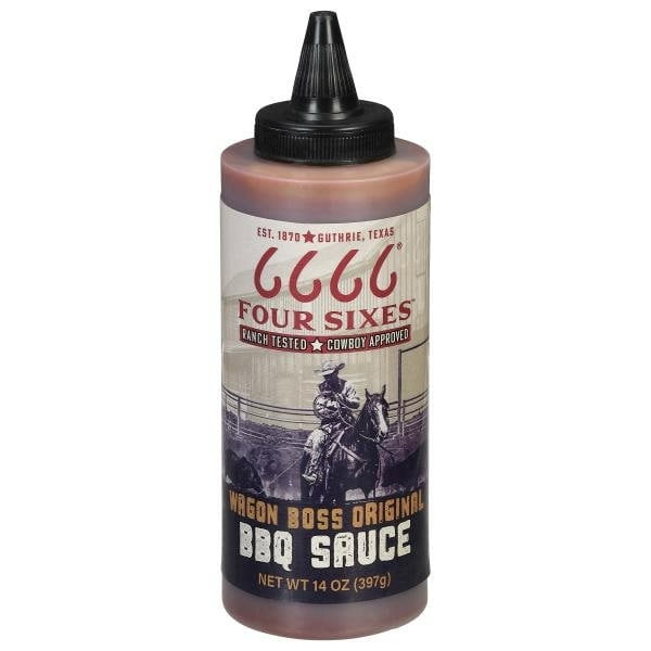 Four Sixes Sauce BBQ Wagon Boss Original 14 oz (Pack of 4) - Walmart.com