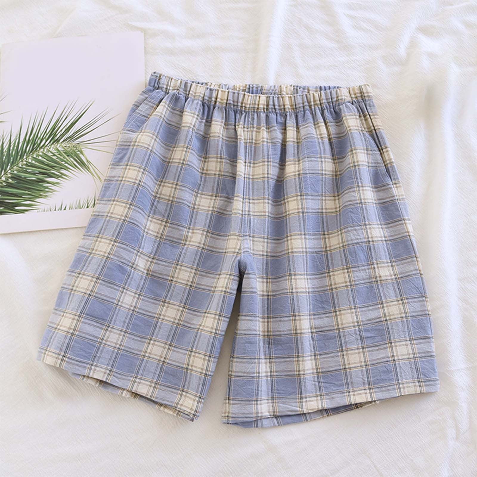 Four Size Washed Checkered Shorts For Women With Side Pockets. And ...