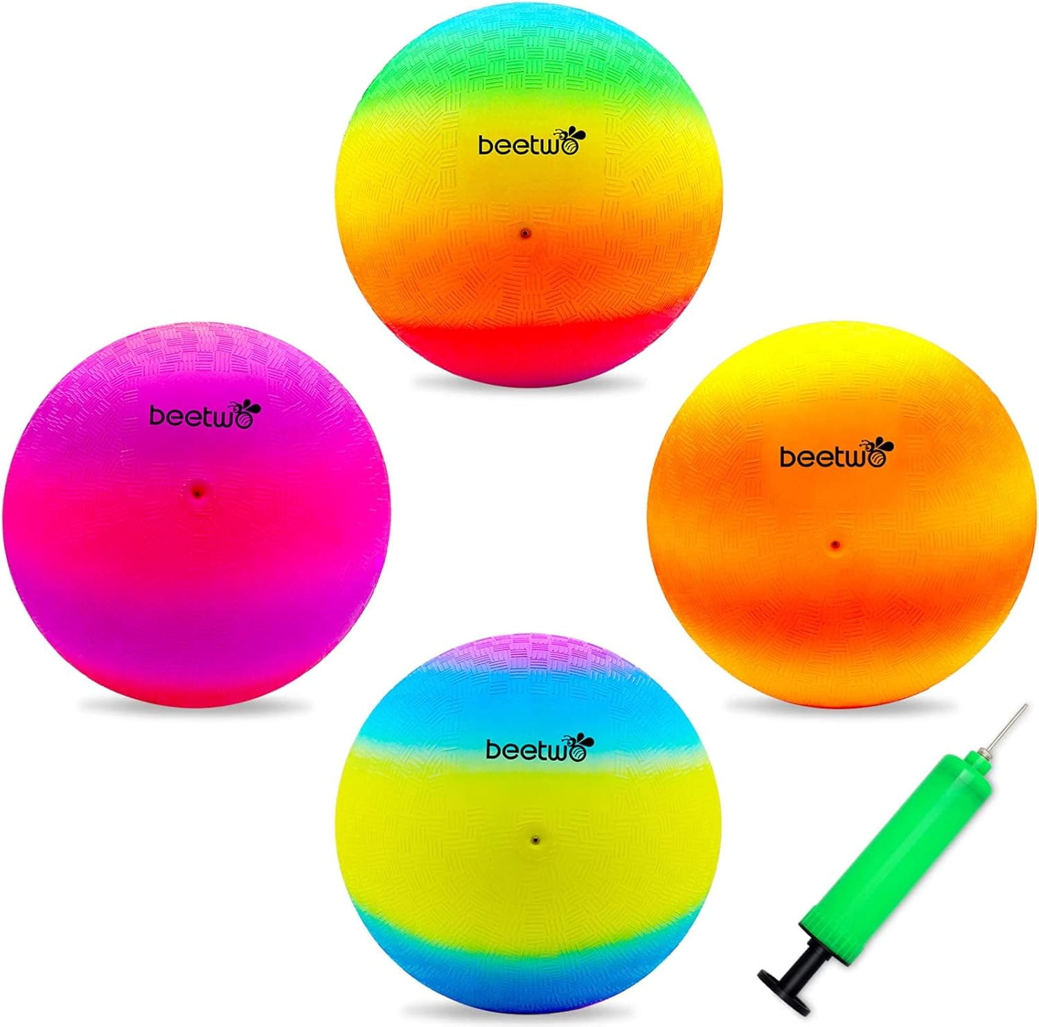 Four Square Balls, Playground Ball for Kids Outdoor Dodgeball Kickball ...