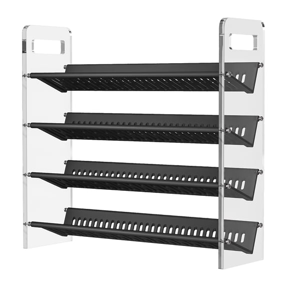 Four-Tier Large Capacity Spice Storage Rack with Bamboo and Wood Design ...