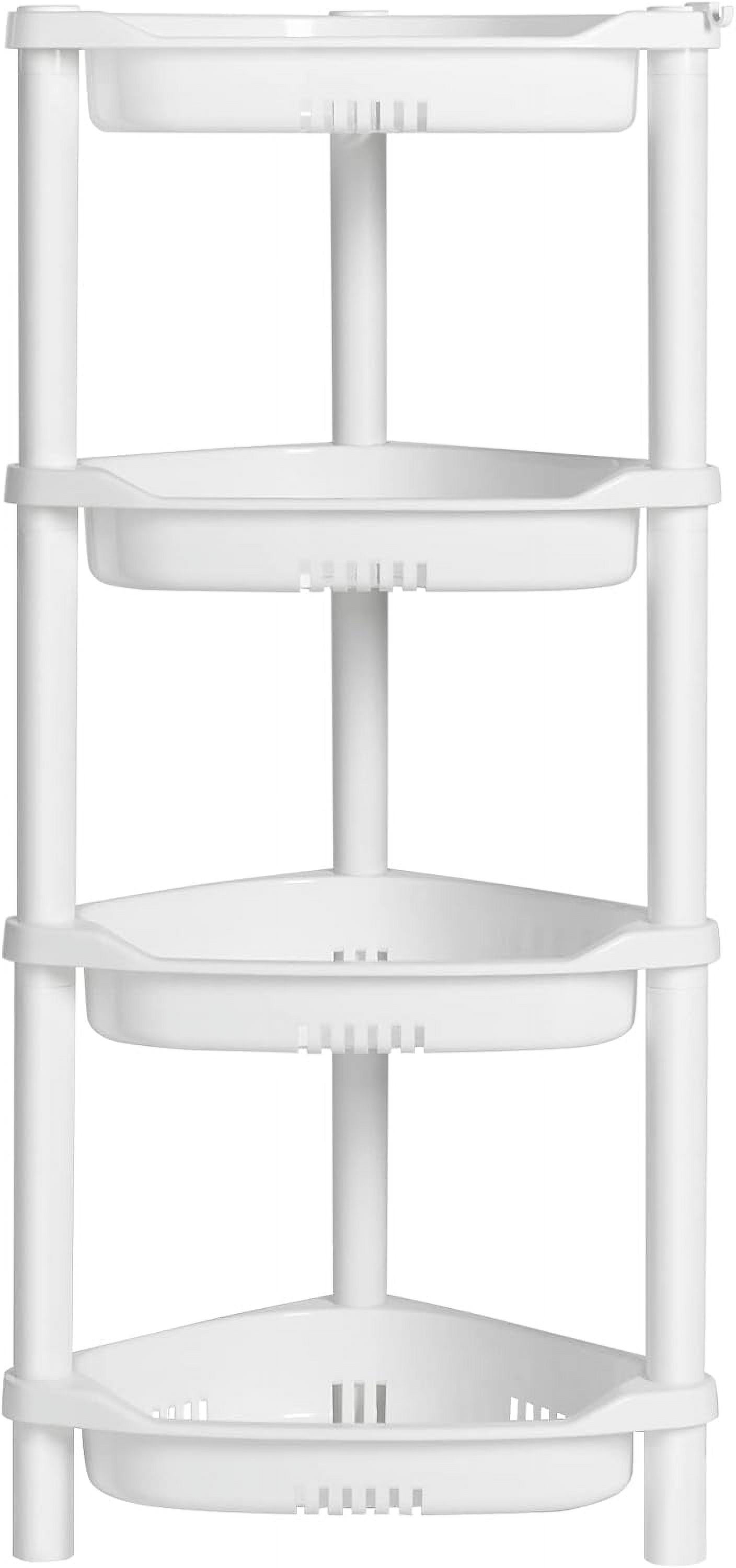 Four-Tier Shower Shelf Storage Rack Corner Shelf, 14.4 x 11.2 x 22.4 ...
