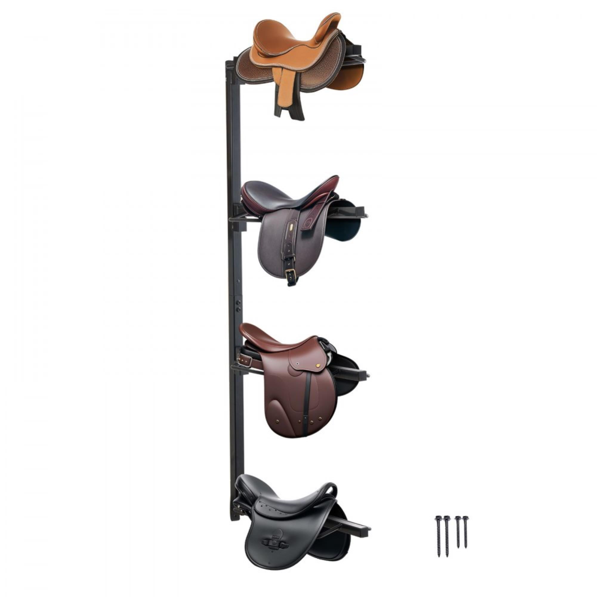 Four-Tier Wall Mount Saddle Rack for Western & English Horse Saddles ...