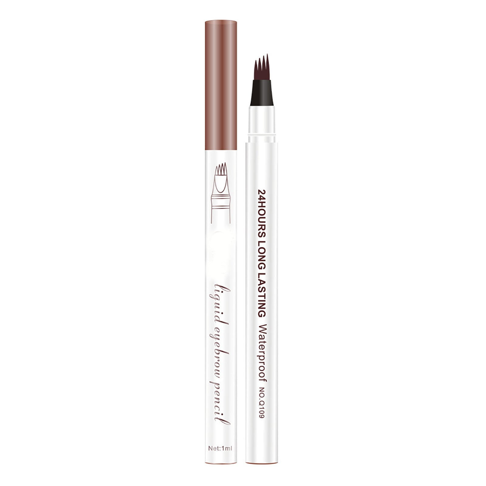 Four-Tined Water Resistant Eyebrow Pencil Smooth Color, Natural, Long ...
